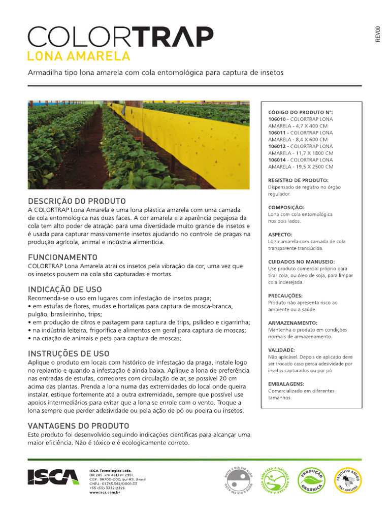 Ficha Técnica Colortrap Lona Amarela | PDF