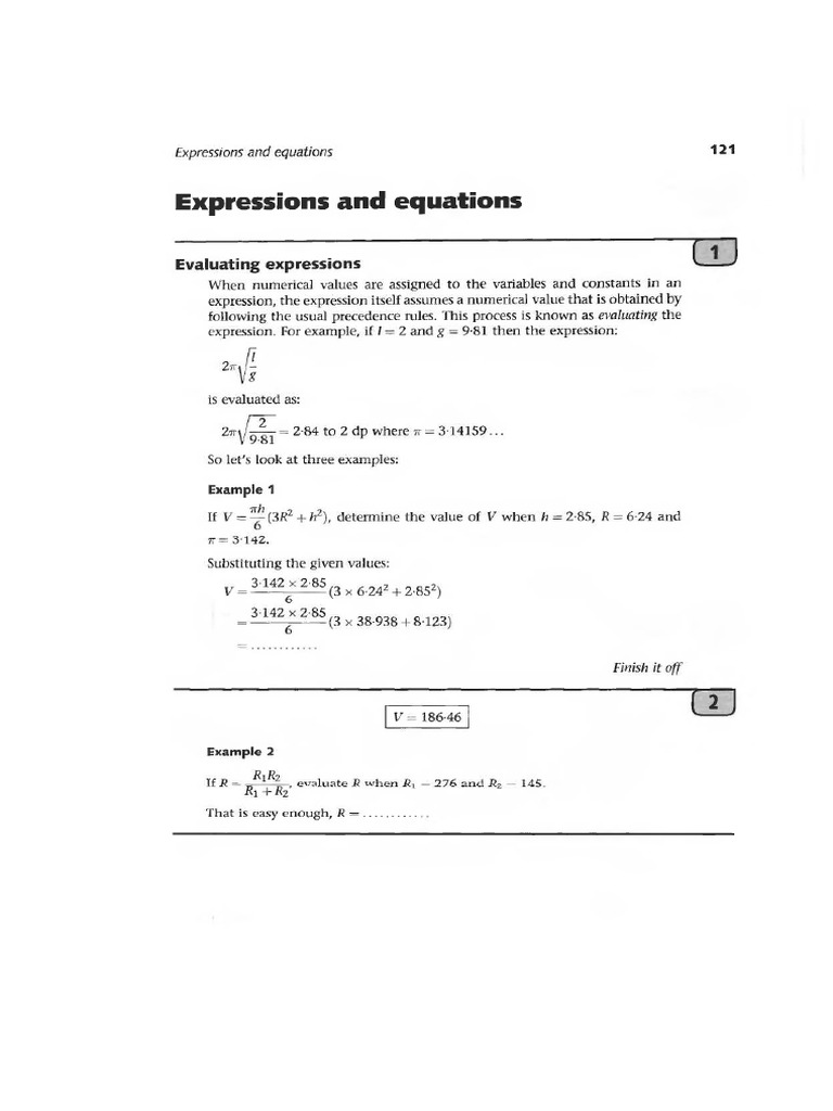 Expressions and Equations | PDF