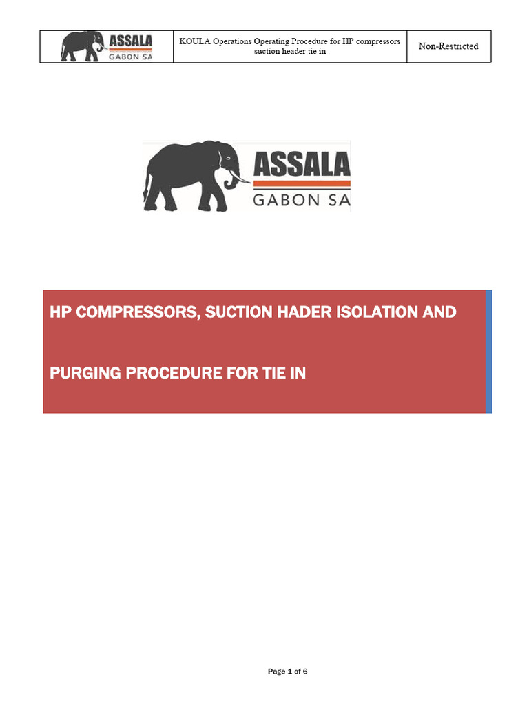 P Mechanical Isolation Purging Procedure | PDF | Leak | Valve