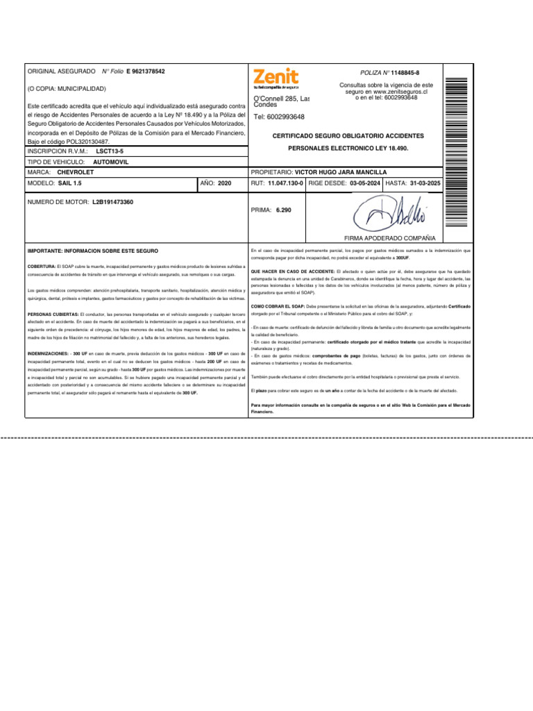 SAOP | PDF | Póliza de seguros | Seguro