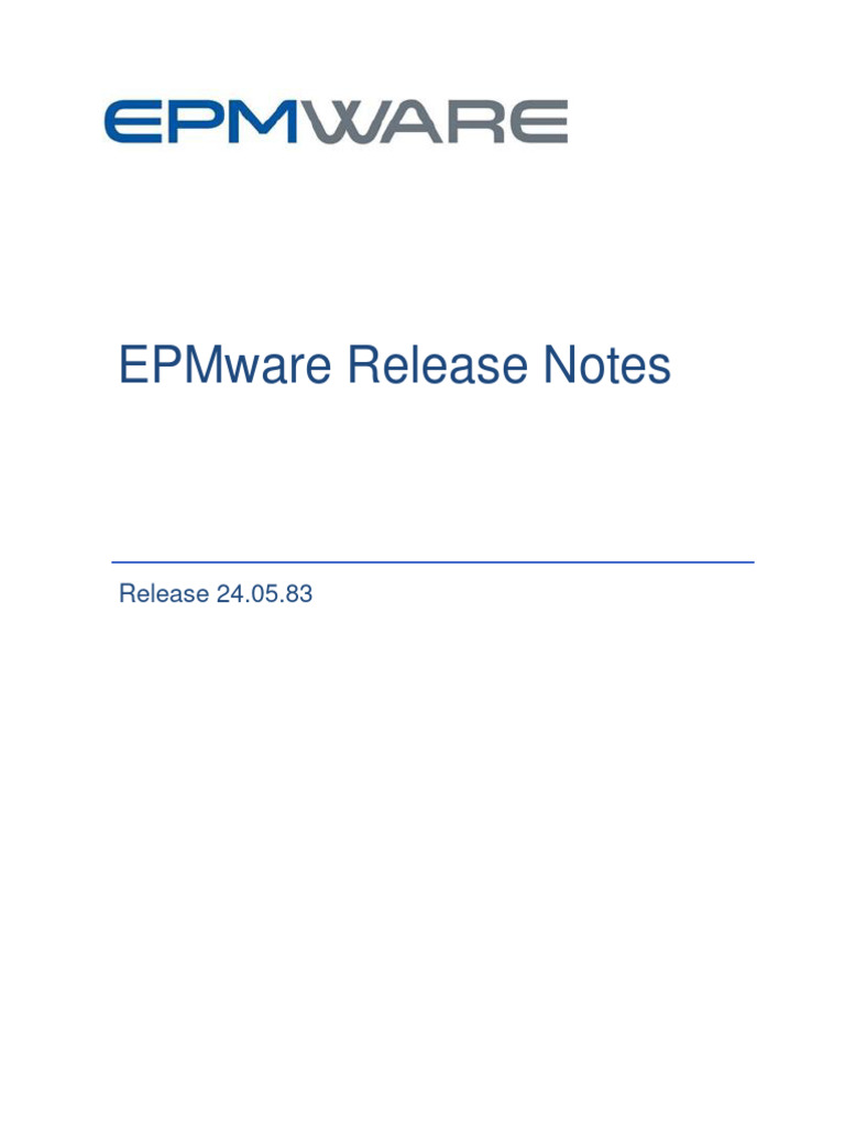 EPMware May 2024 Release 83 | PDF | Application Software | Software