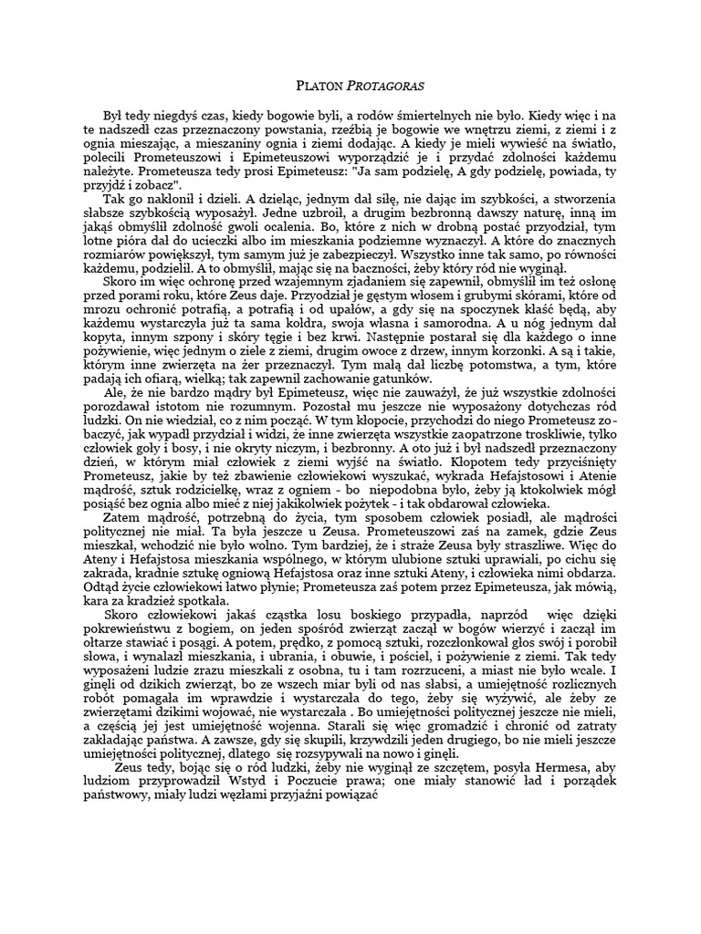 Platon Protagoras | PDF