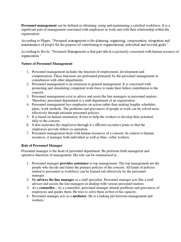 Overview of Personnel Management Functions | PDF | Recruitment | Employment