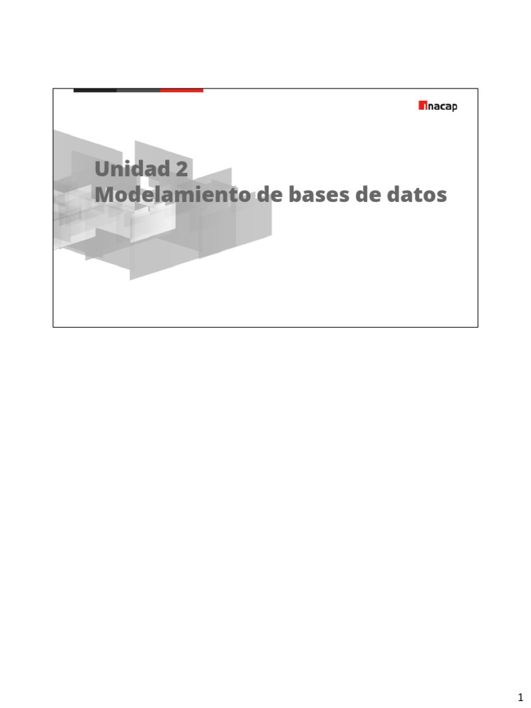 Unidad 2 Modelamiento de Bases de Datos | PDF | Bases de datos | Informática