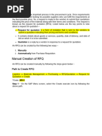 13 ME41 - How To Create RFQ (Request For Quotation) in SAP | PDF ...