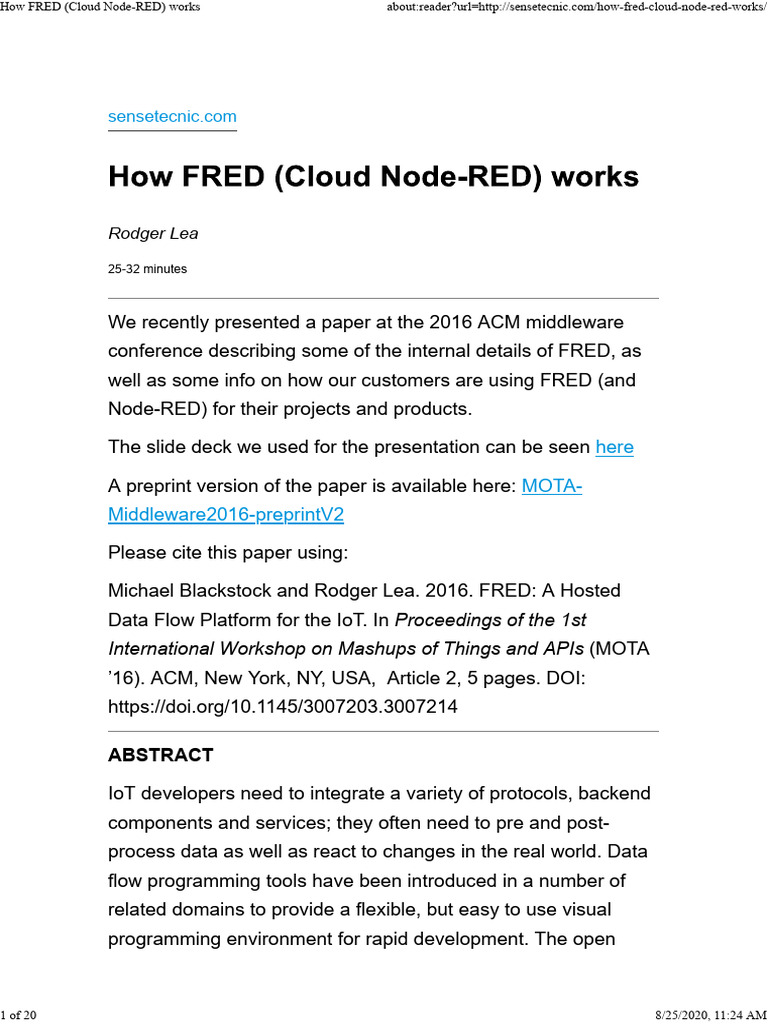 How FRED (Cloud Node-RED) Works | PDF | Cloud Computing | Internet Of Things