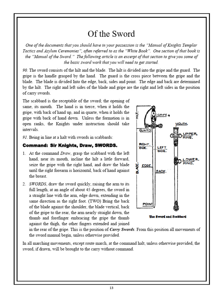 Sword Manual | PDF | Sword | Hand