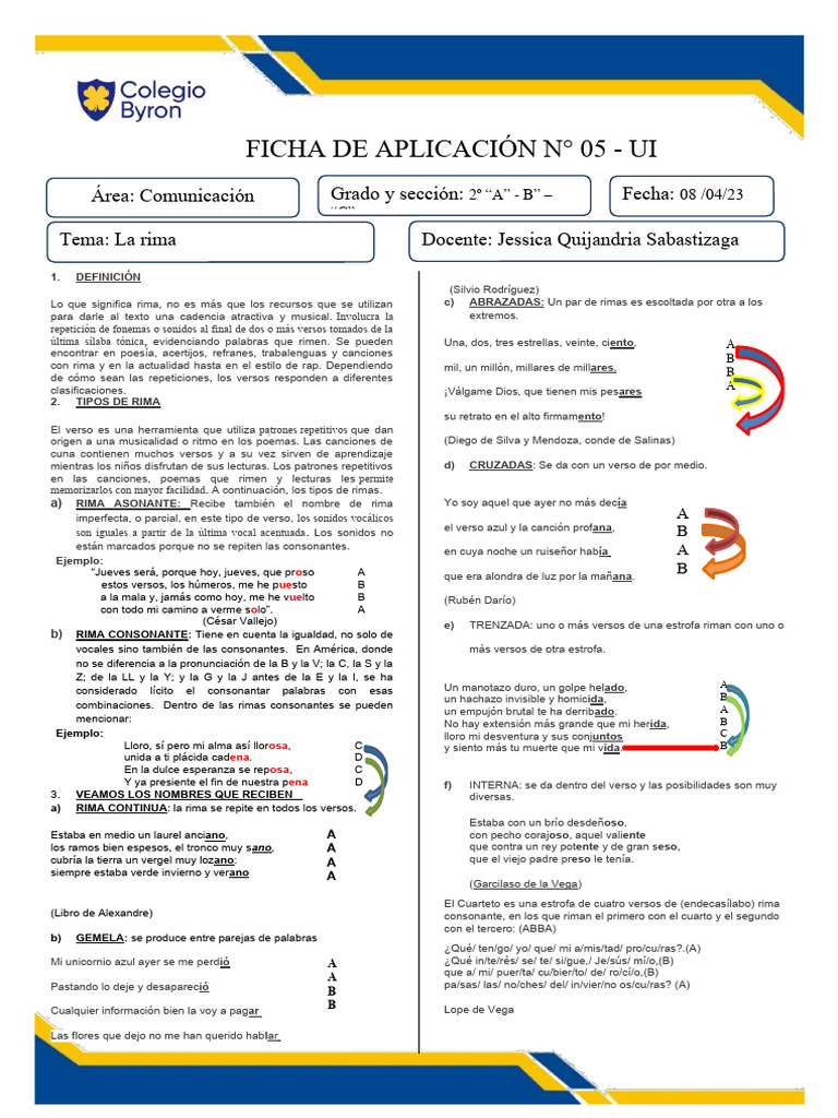 La Rima | PDF | Rima | Poesía