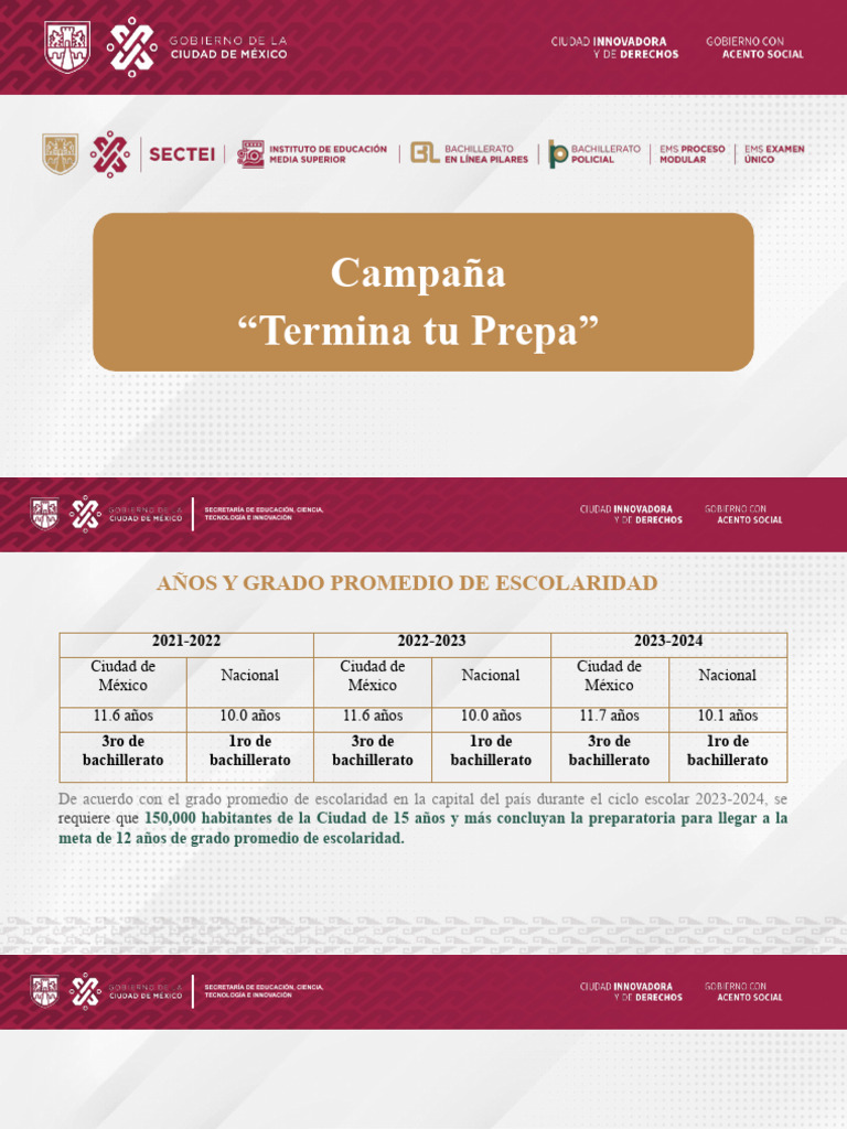 Campaña Termina tu Prepa 240615 | PDF | Educación Secundaria | México