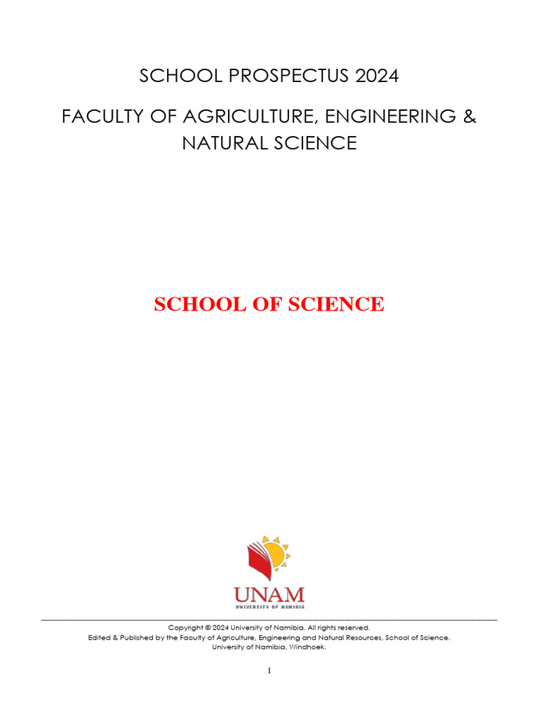 2024 Prospectus School of Science 1 | PDF | University And College ...