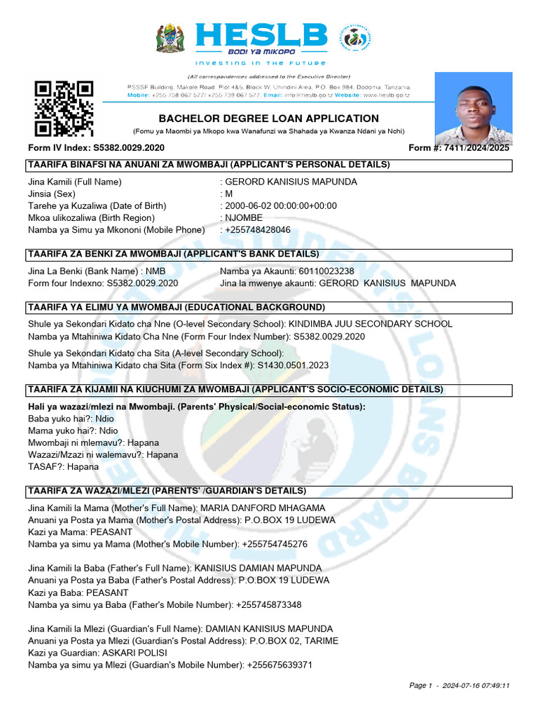 S5382.0029.2020 7411 Application Form | PDF