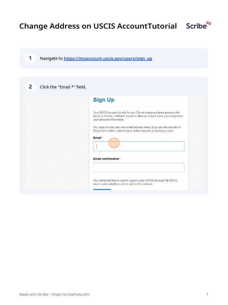 Change Your Address in The USCIS Portal | PDF