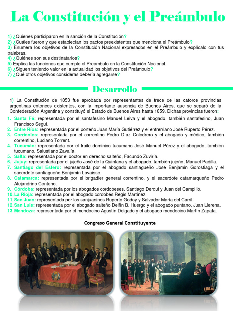 Análisis del Preámbulo Constitucional | PDF | Gobierno | Argentina