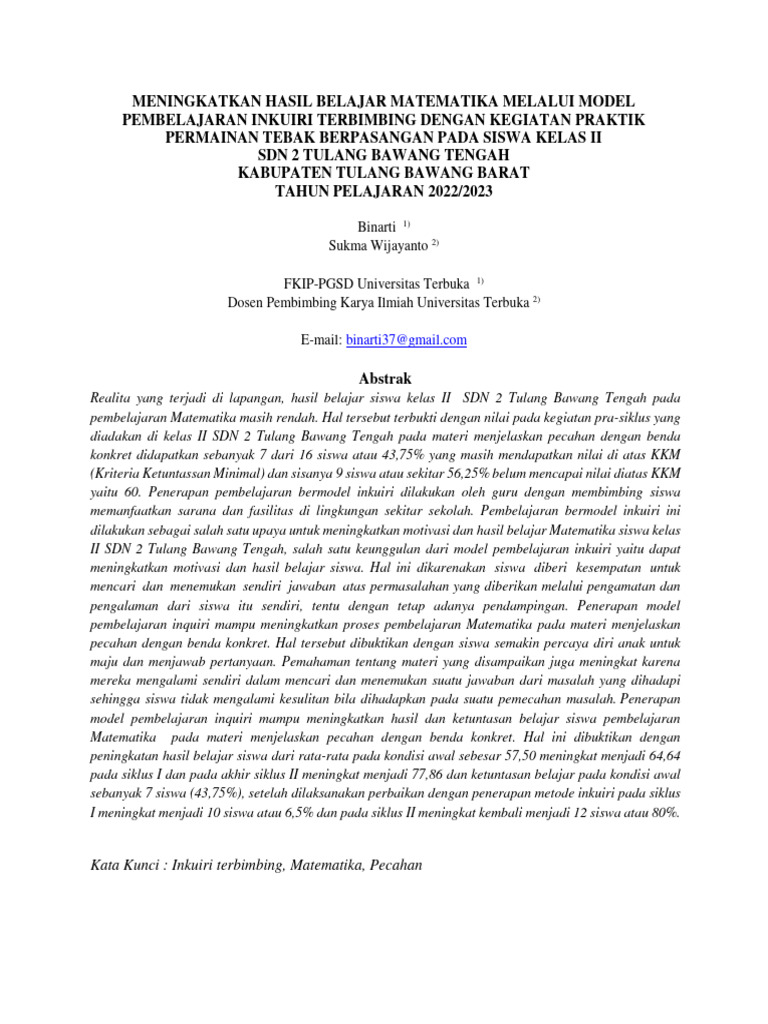 Tugas 3 Draf Karya Ilmiah - Binarti | PDF