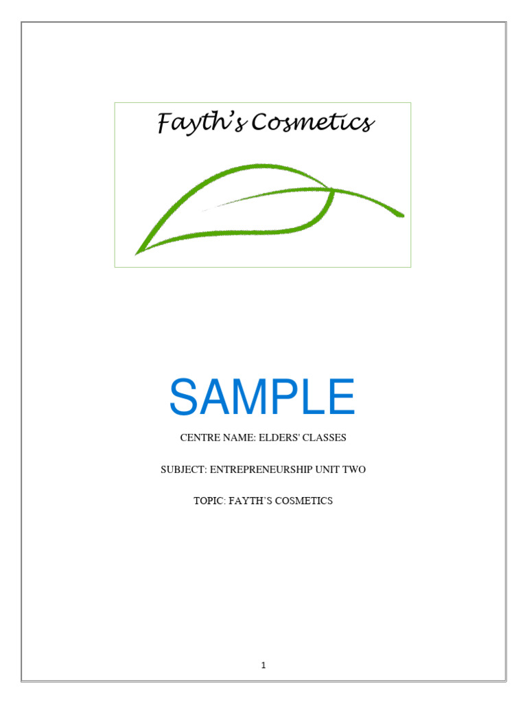 Sample Ia Entrep Unit 2 | PDF | Skin Care | Computer Security