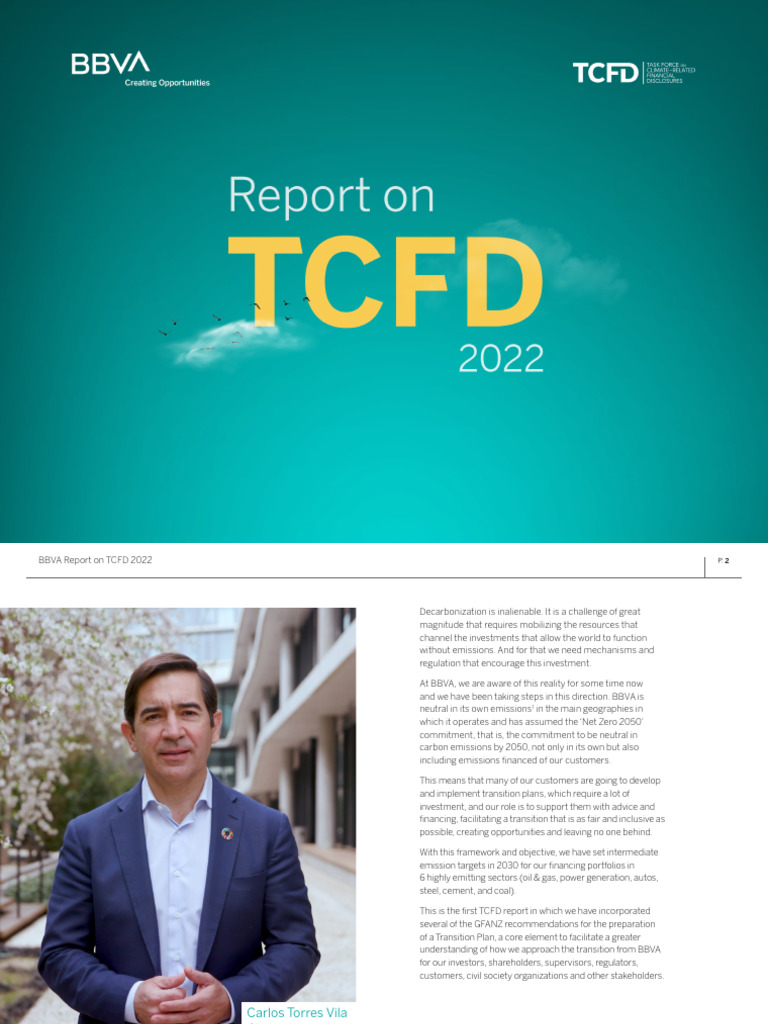 Bbva Report On TCFD Eng Dec2022 | PDF | Climate Change Mitigation ...