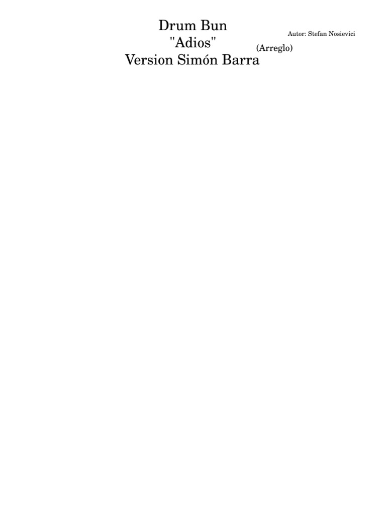 Drum Bun Partitura y Partes | PDF | Percussion Instruments
