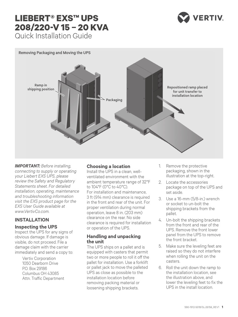 Liebert EXS UPS Installation Guide | PDF | Electrical Wiring ...