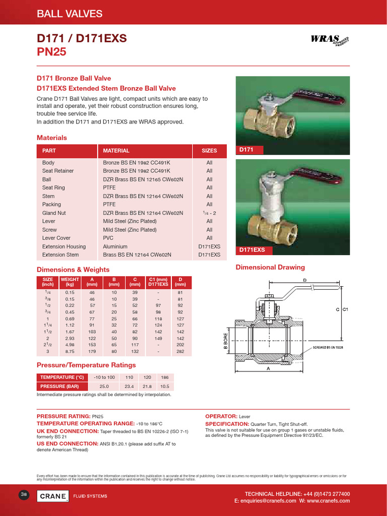 Crane Valve Bronze Ball | PDF | Valve | Mechanical Engineering
