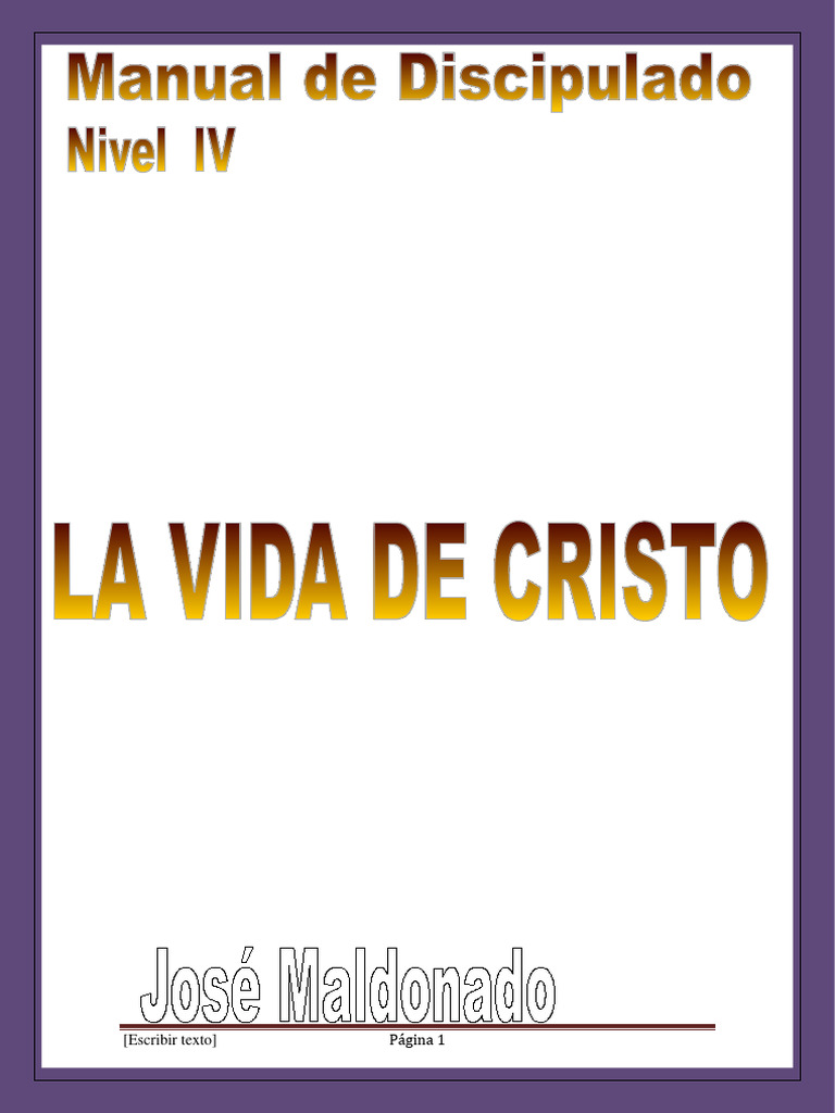 La Vida de Cristo. | PDF | Jesús | Evangelio de Mateo