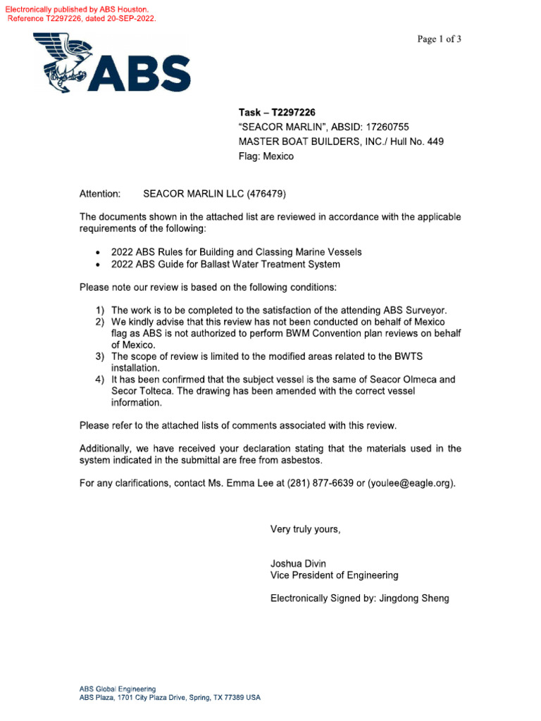 ABS Letter BWP | PDF