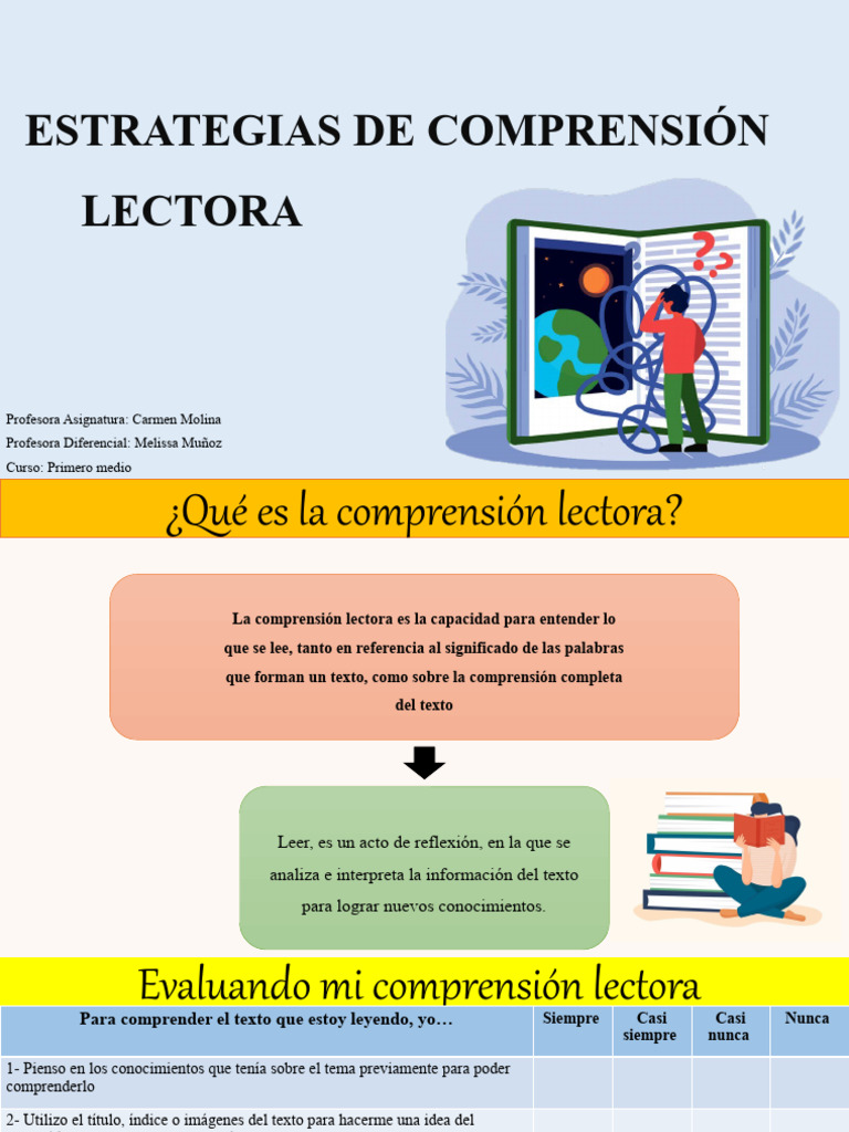 Tips Estrategias de Lectura Comprensiva 2 - Octubre 2021 | PDF ...