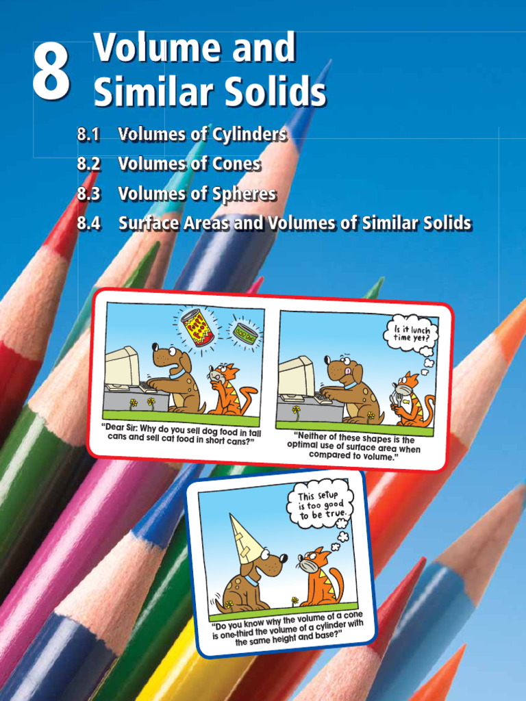 Volumes of Cylinders and Cones | PDF | Volume | Area