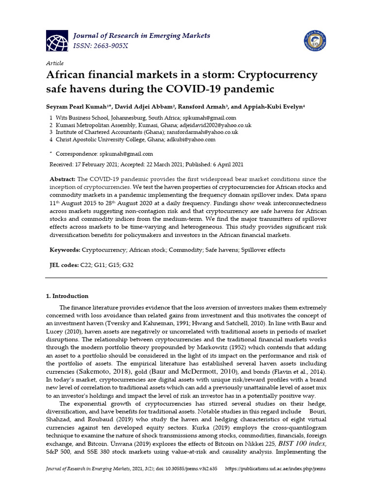 African Financial Markets in A Storm Cryptocurrenc | PDF ...