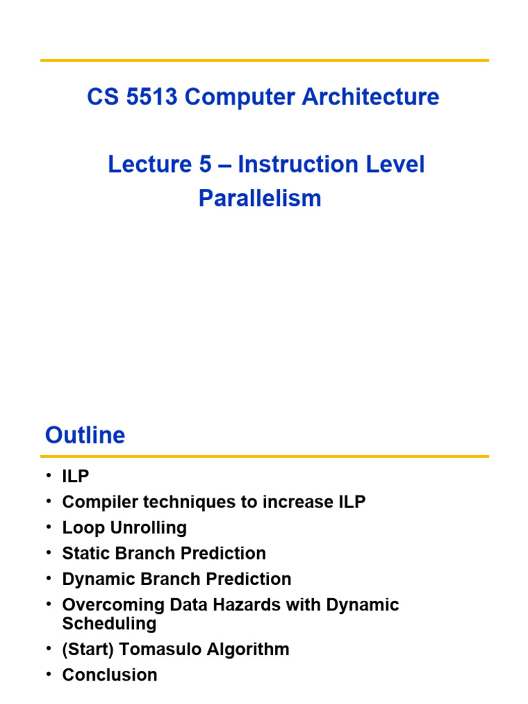 Lecture 5 | PDF | Central Processing Unit | Parallel Computing