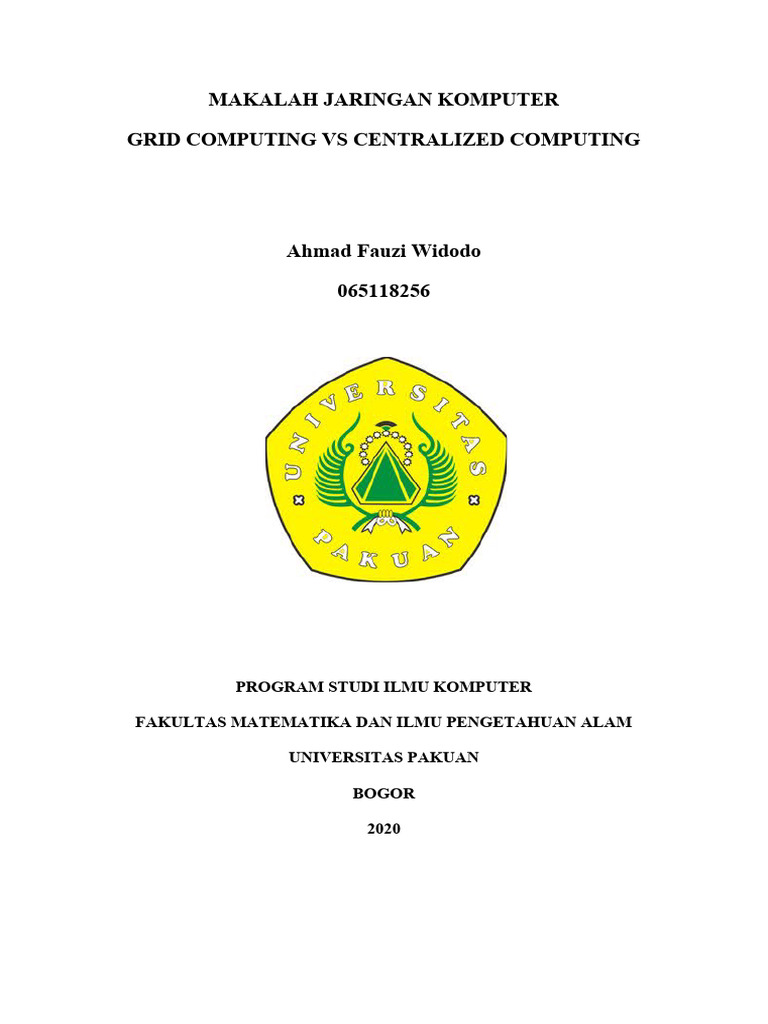 Perbandingan Grid dan Centralized Computing | PDF | Komputer