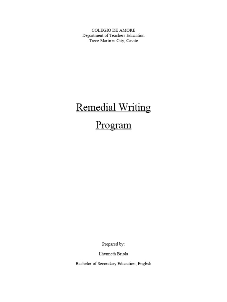Remedial Reading Program Overview | PDF | Reading Comprehension ...