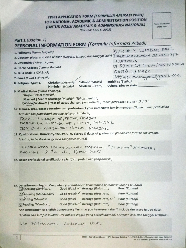 Ypph Application | PDF