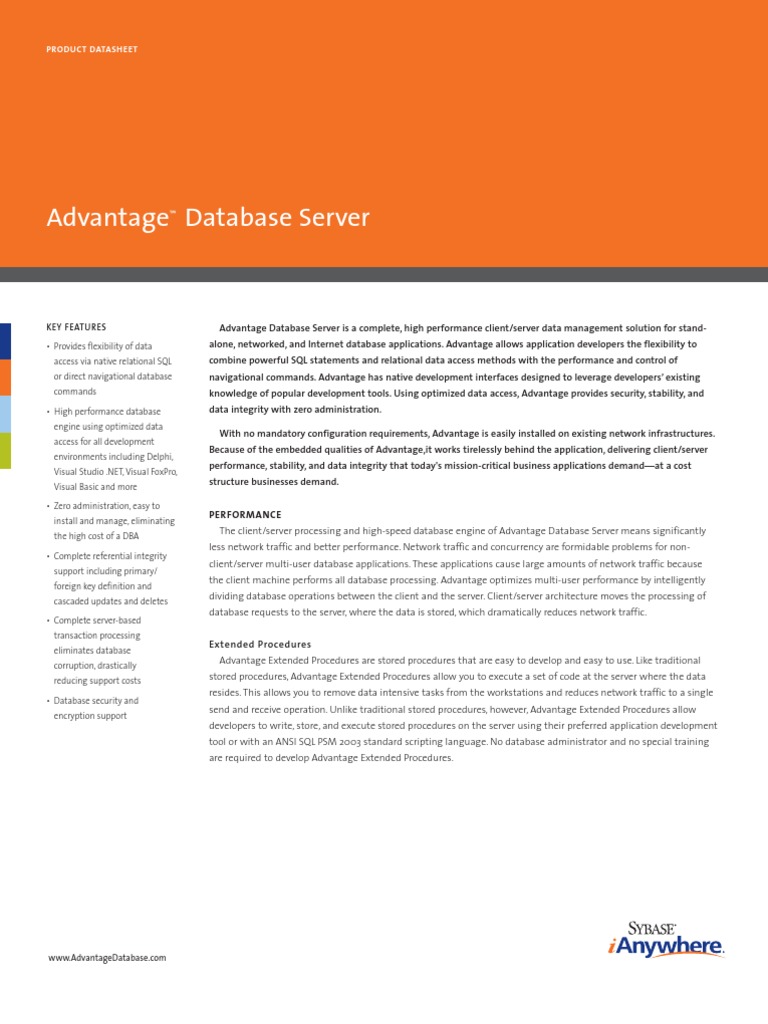 Advantage Database Server Ds | PDF | Database Transaction | Databases