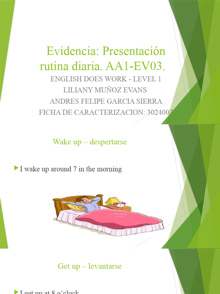 Evidencia Presentación Rutina Diaria AA1 EV03 | PDF