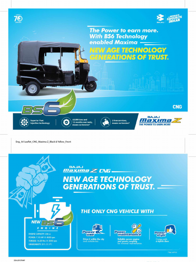 Bajaj Maxima Z Brochure | PDF