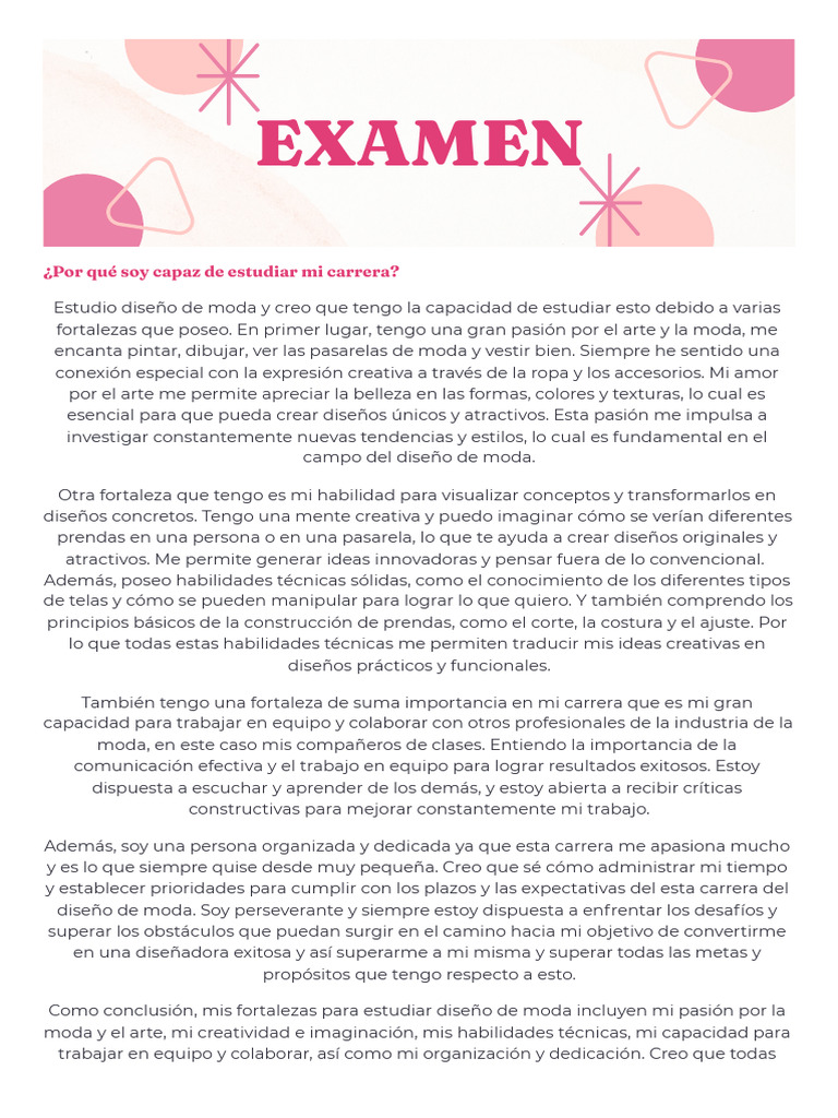 Examen Estrategias - VGG | PDF | Moda | Diseño