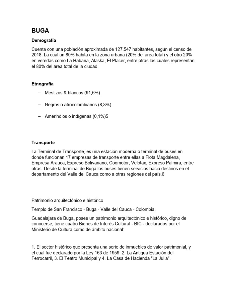 BUGA Demografia | PDF | Viajes y turismo