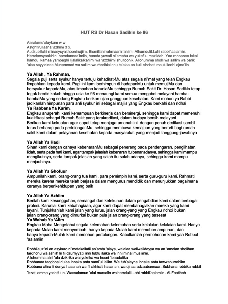 PDF Doa Hut Rshs Ke 96 - Compress | PDF