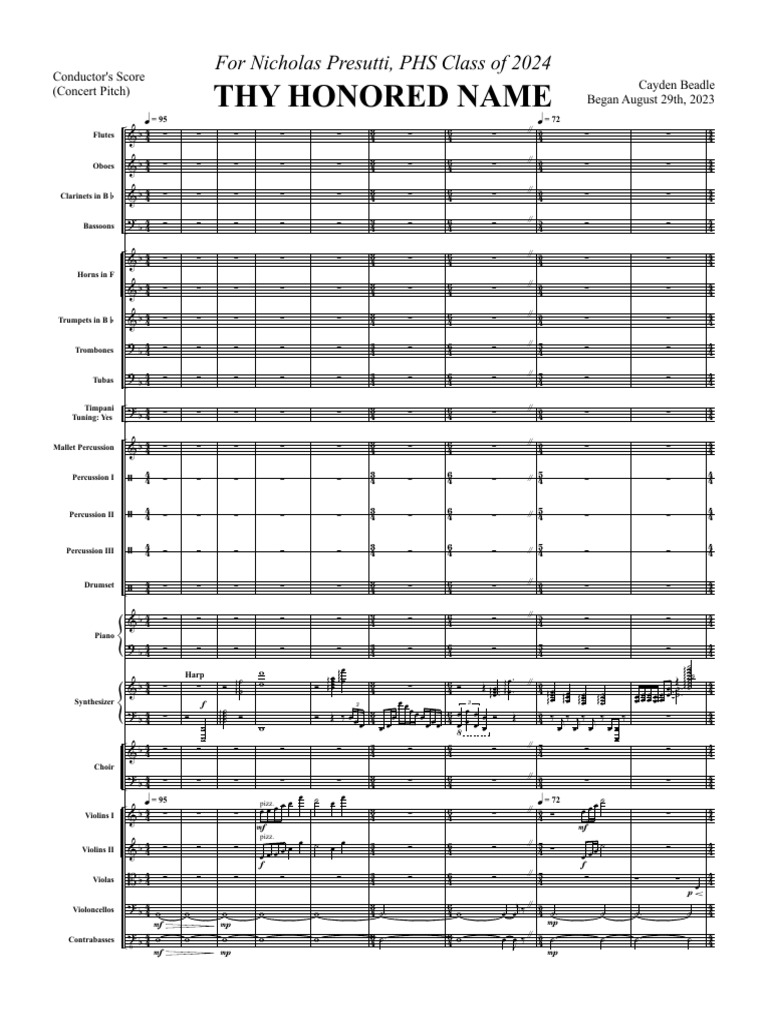 Full Score Thy Honored Name | PDF