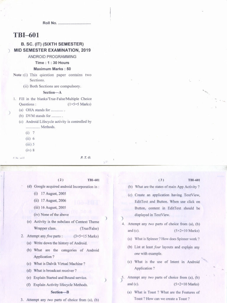 6TH SEM Mid Term BSC It | PDF | Data Warehouse | Databases