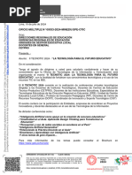 Tecnotic Oficio Mult. 125 Ugel 10 Huaral 2025 | PDF | Inteligencia artificial | Inteligencia (IA ...