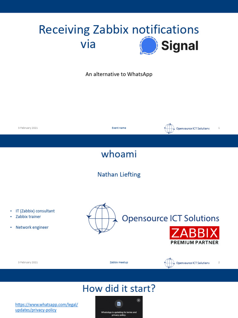 Signal Zabbix Integration Nathan Liefting | PDF | Computing | Software