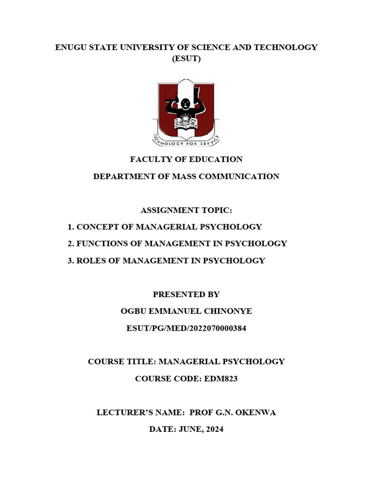 Study Guide For Education Students, Esut | PDF | Psychology | Motivational