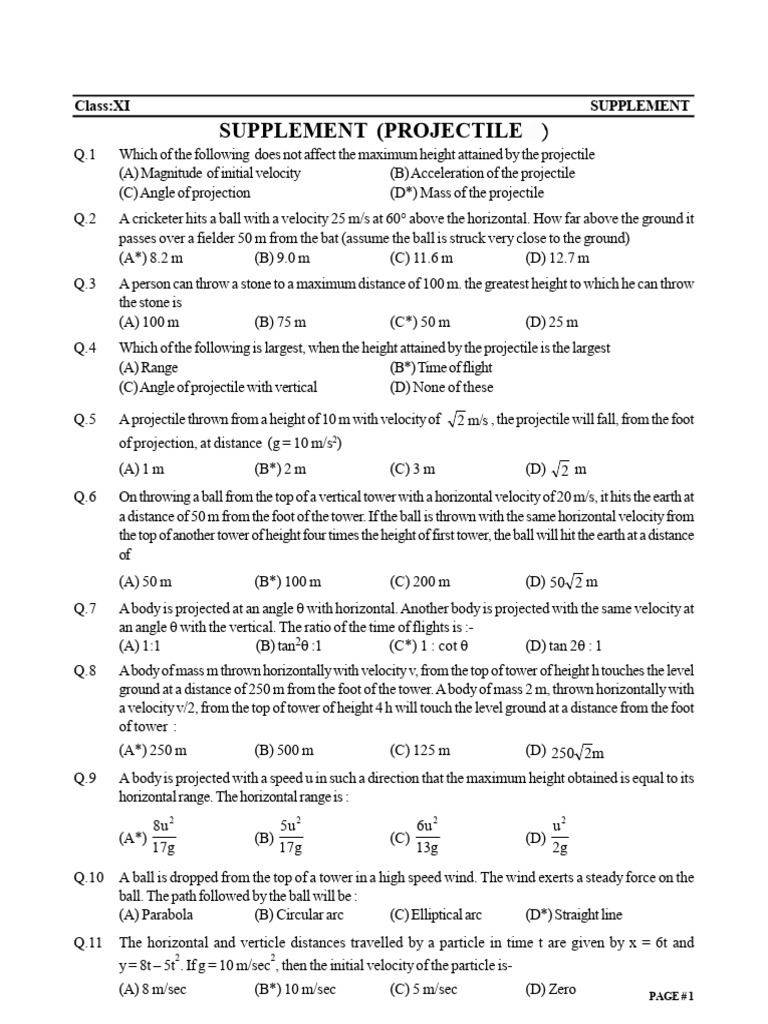 Physics | PDF | Projectiles | Mechanics