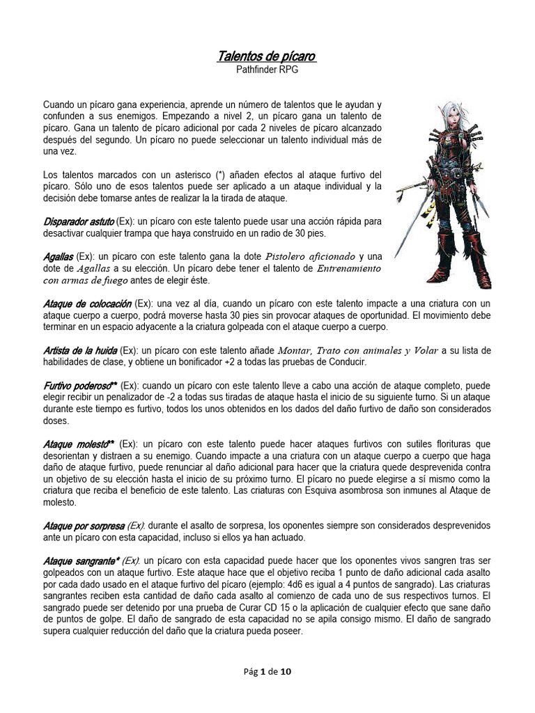 Talentos de Pícaro | PDF | Veneno | Francotirador