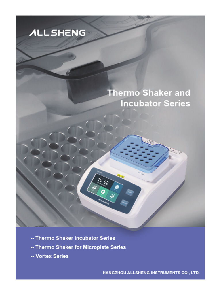 Thermo Shaker Incubators Guide | PDF | Vacuum Tube | Electrical Engineering