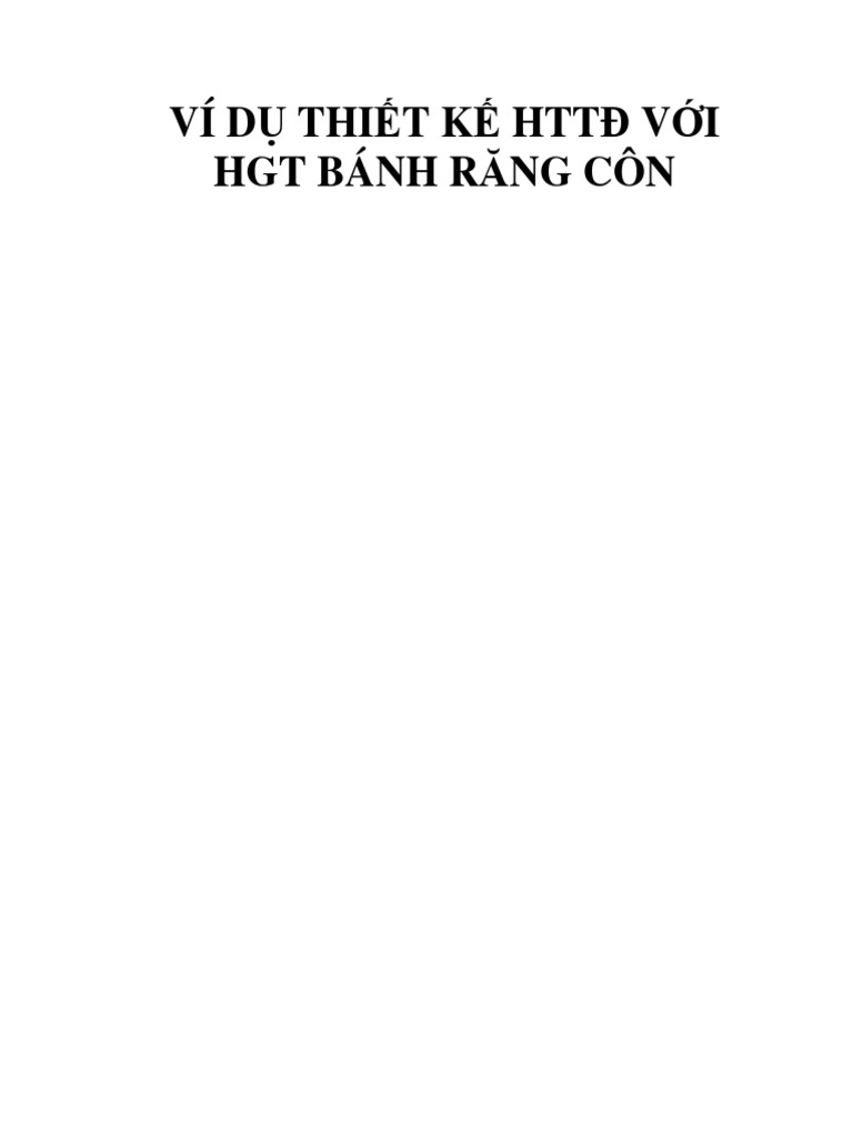 Co Hoc May Phan Tan Tung Vi Du Thiet Ke Httd Voi Hgt Banh Rang Con [Cuuduongthancong.com] | PDF