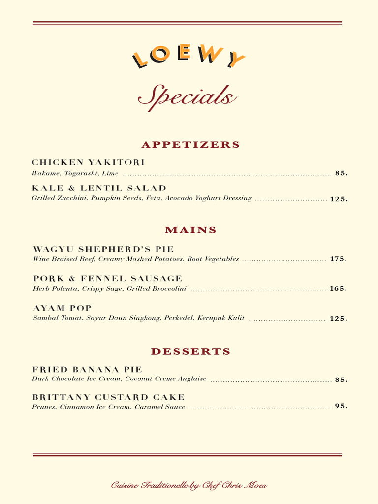 Loewy QR Menu May 2024 | PDF | Sauce | Salad