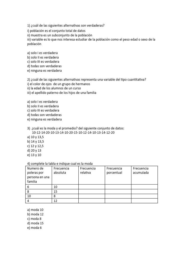 Prueba Estadistica | PDF | Métodos y materiales de enseñanza | Informática