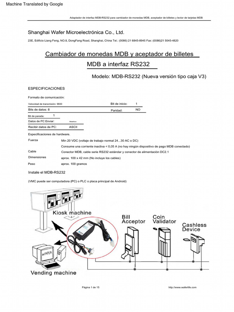 Adaptador MDB-RS232 para Dispositivos MDB | PDF | Arquitectura de ...